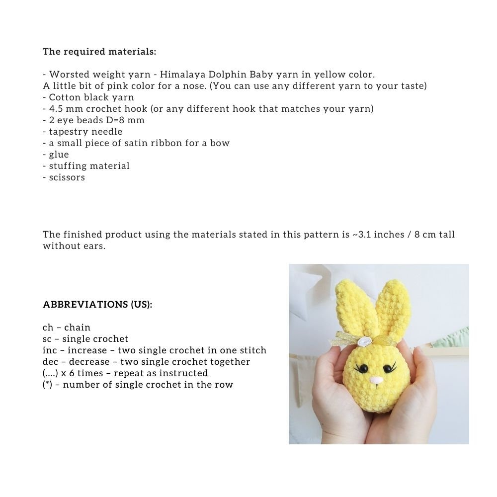 Crochet PATTERN Easter Bunny Amigurumi Tutorial PDF in - Etsy