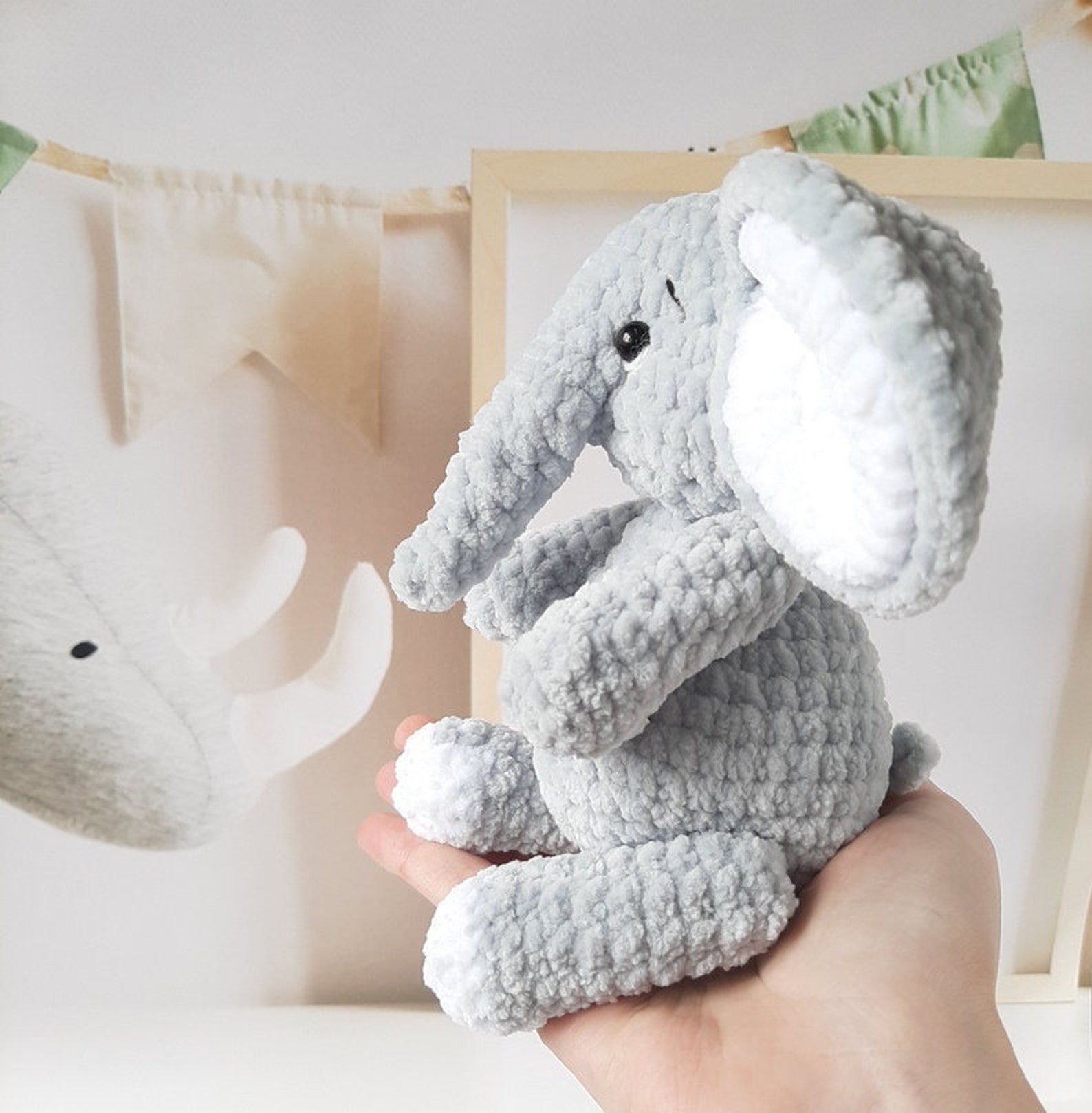Crochet PATTERN Elephant, Amigurumi Tutorial PDF in English, Amigurumi ...