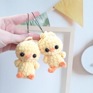 Crochet PATTERN Chick Keychain, No Sew, Amigurumi Tutorial PDF in ...