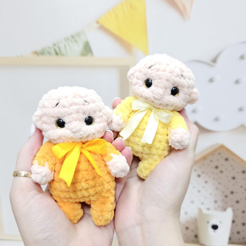 Crochet PATTERN Mini Baby Dolls, Amigurumi Plush Tutorial PDF in ...