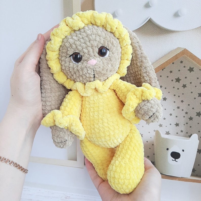 Crochet PATTERN Bunny in Pajamas Amigurumi Tutorial in - Etsy