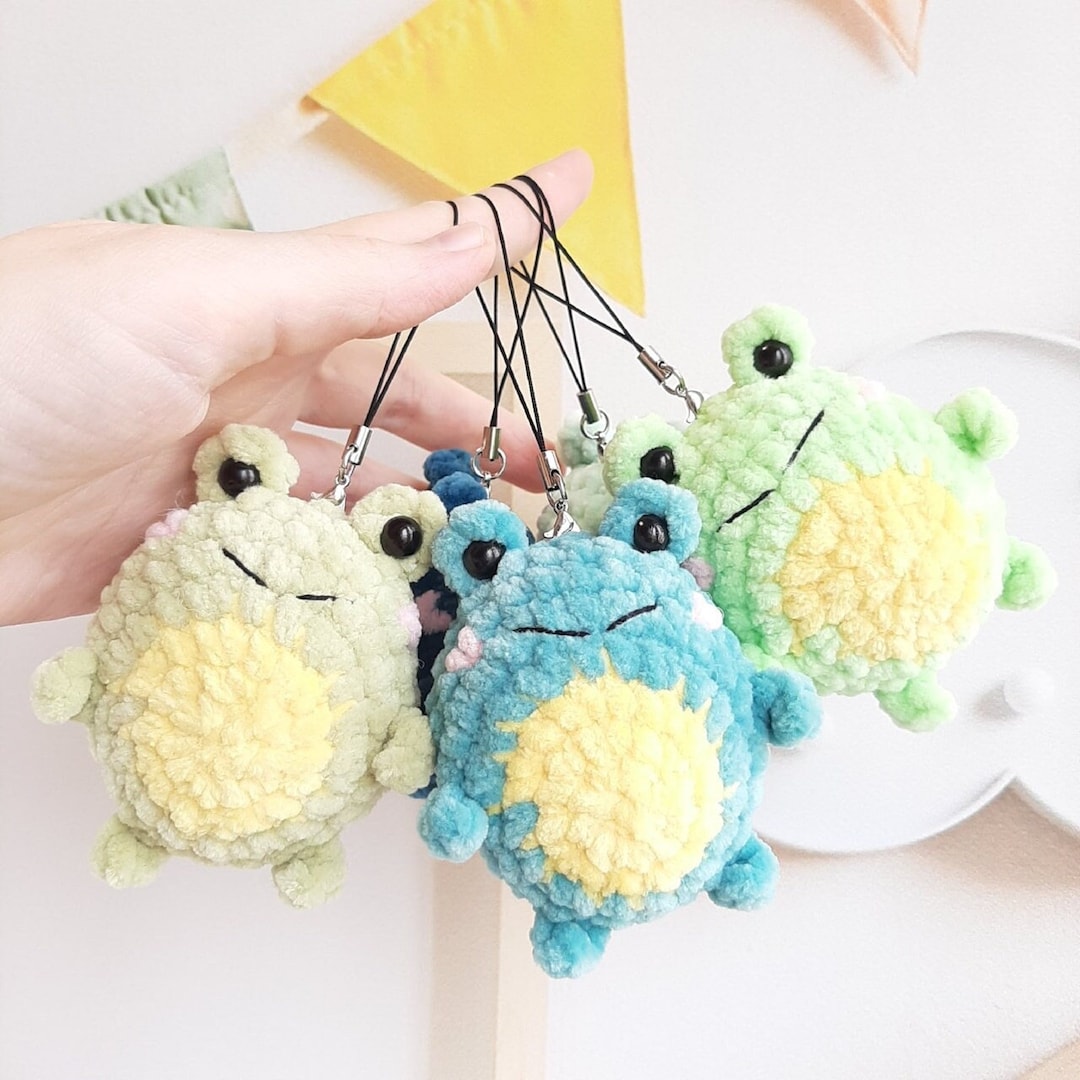 Crochet PATTERN Little Frog Keychain, No Sew, Amigurumi Tutorial PDF in ...