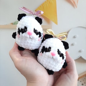 Crochet PATTERN Panda Keychain, No Sew, Amigurumi Tutorial PDF in ...