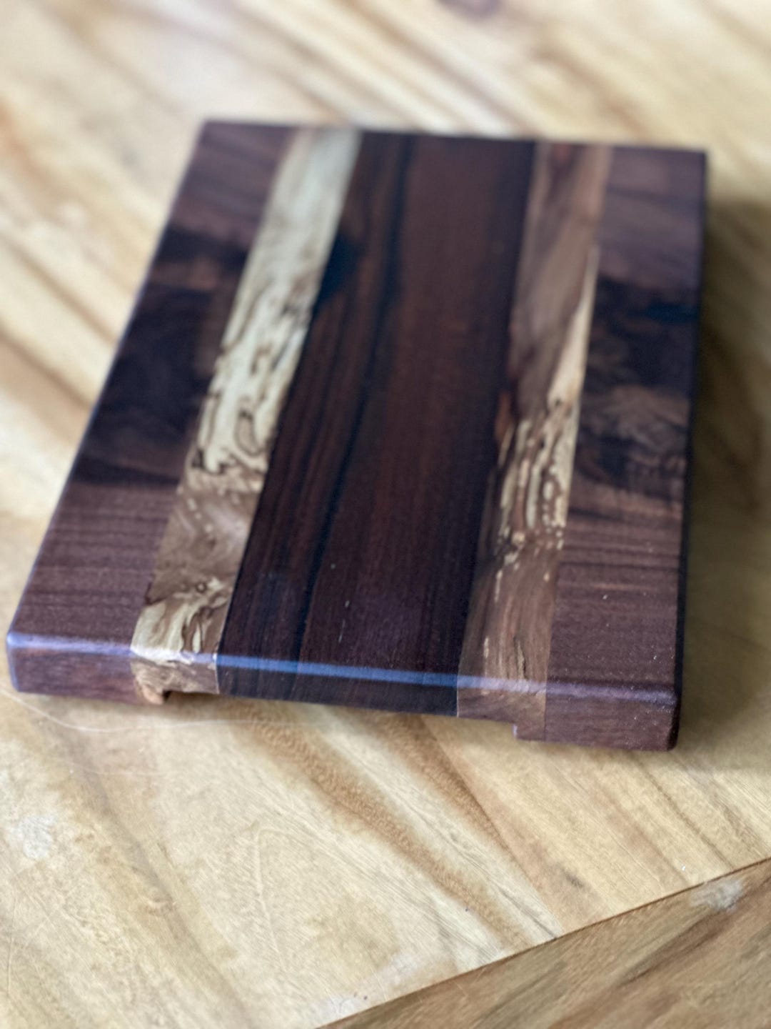 Handcrafted Spalted Sweet Gum Charcuterie Board: Black Walnut ...