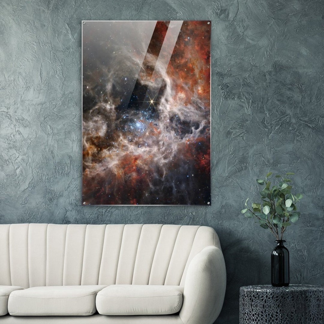 Aesthetic Acrylic Print Glass Poster of a Nebula in Space Nasa ...