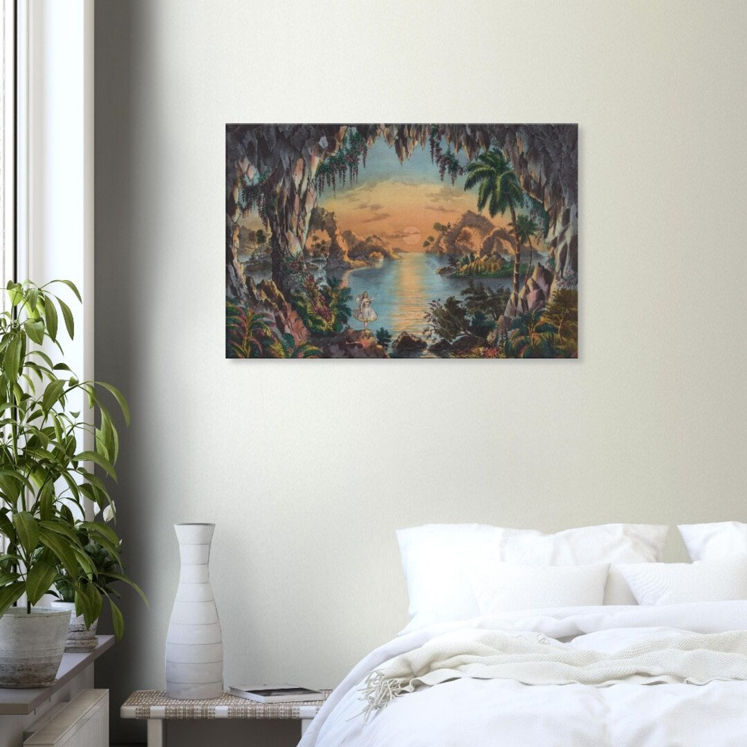 The Fairy Grotto Fairy Beautiful Landscape Nature Oasis Vintage Art ...