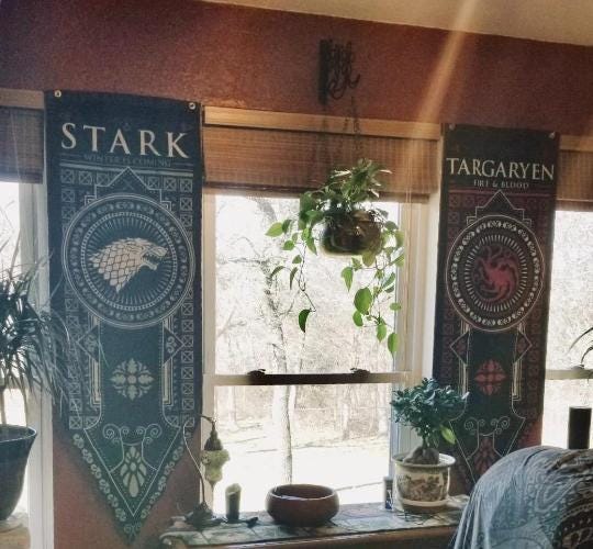 Game of Thrones House Banners 3pk: Stark, Targaryen, Lannister - Etsy