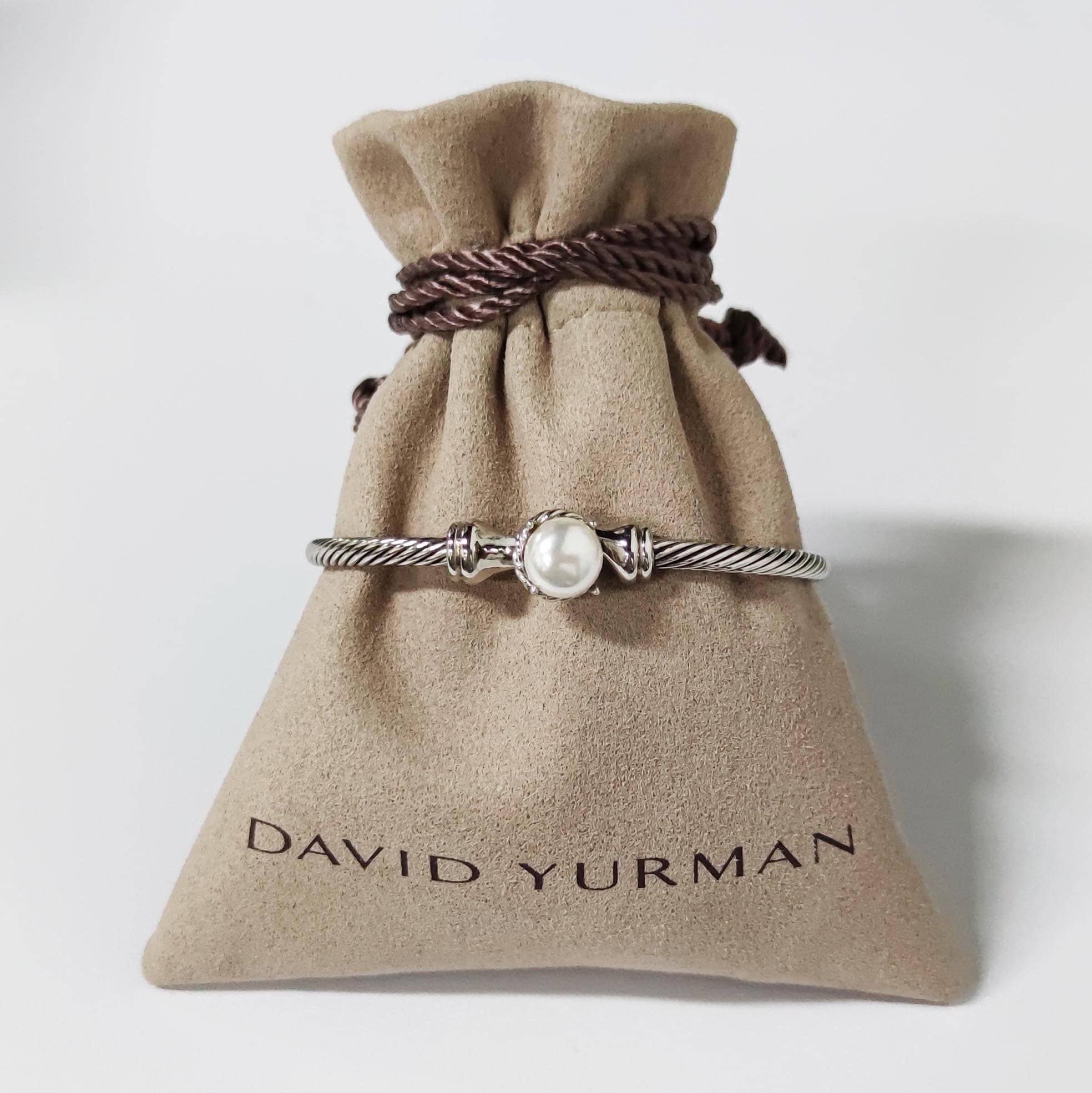 Sterling Silver David Yurman 3mm Cable Pearl Chatelaine Bracelet - Etsy