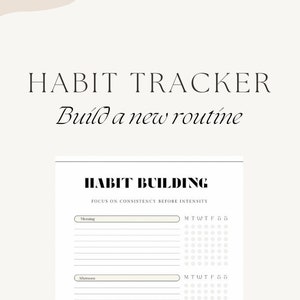 Habit Tracker | Routine Builder | Weekly Habit Tracker - Etsy