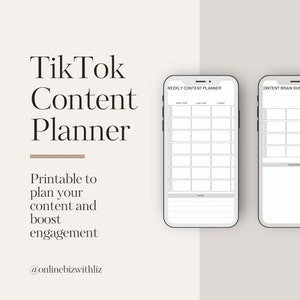 Tiktok Social Media Content Planner | Tiktok Social Media Content ...