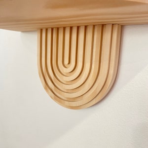 Fluted Arch Wood Wall Shelf - Floating Shelves, Wall Shelves, Wall ...
