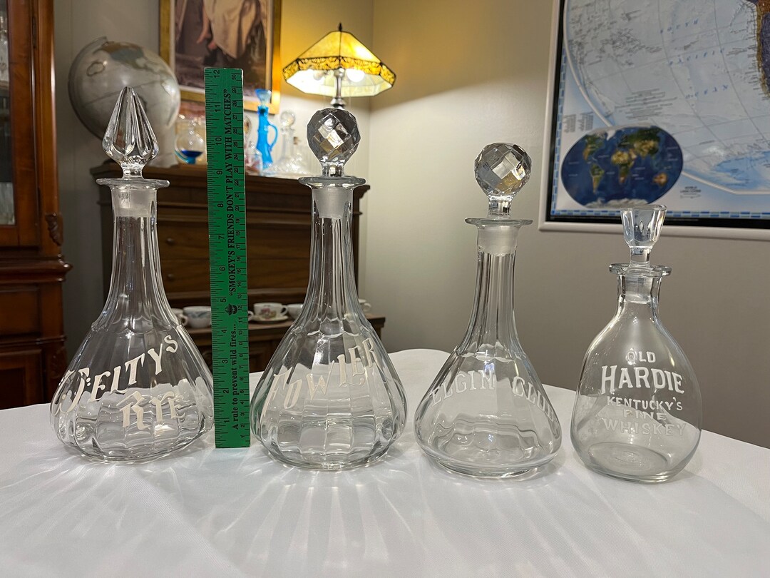 Pre-prohibition Back Bar Decanters Late 1800s - Early 1900s - Etsy