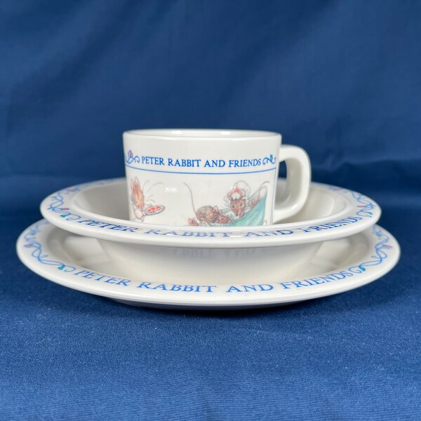 Peter Rabbit Plate and Bowl - Etsy