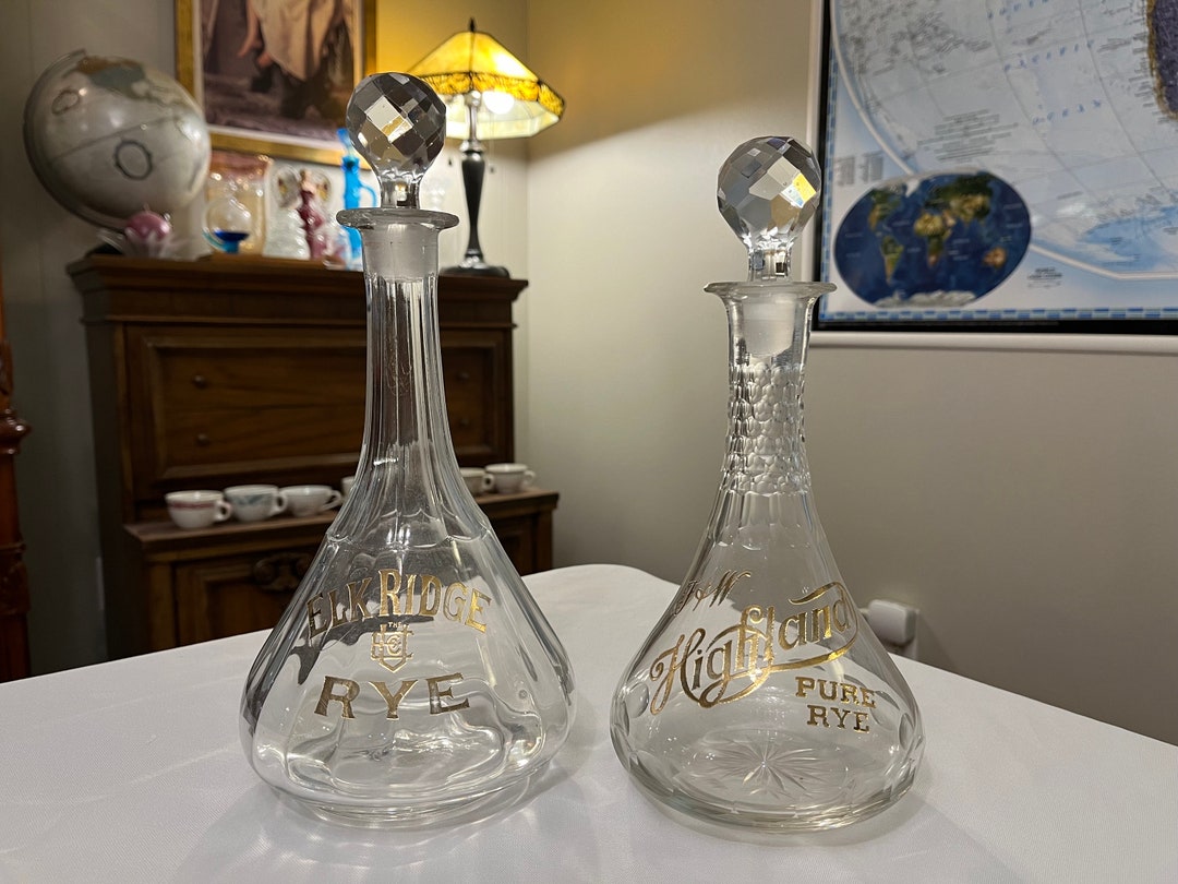 Pre-prohibition Back Bar Decanters Late 1800s Early 1900s - Etsy