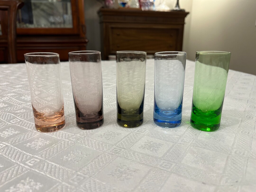 Colored Shot Glasses - Set of 5 - Etsy