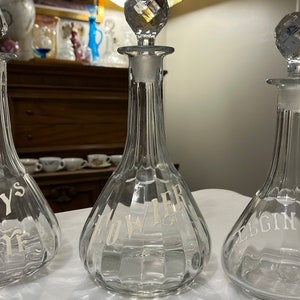 Pre-prohibition Back Bar Decanters Late 1800s - Early 1900s - Etsy