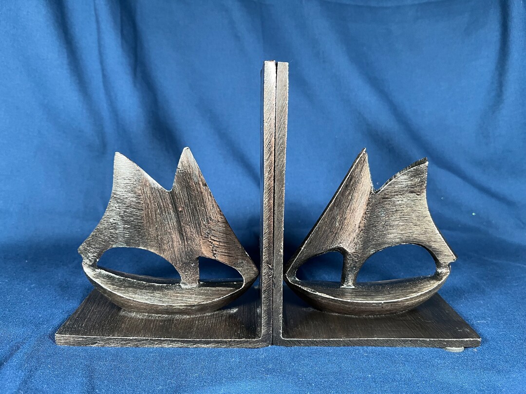 Bronze Metal Sailboat Bookends - Etsy