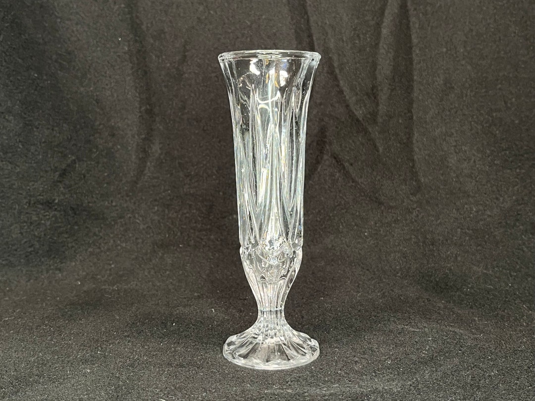 Vintage Libbey Glass Company 6”cut Glass Bud Vase - Etsy
