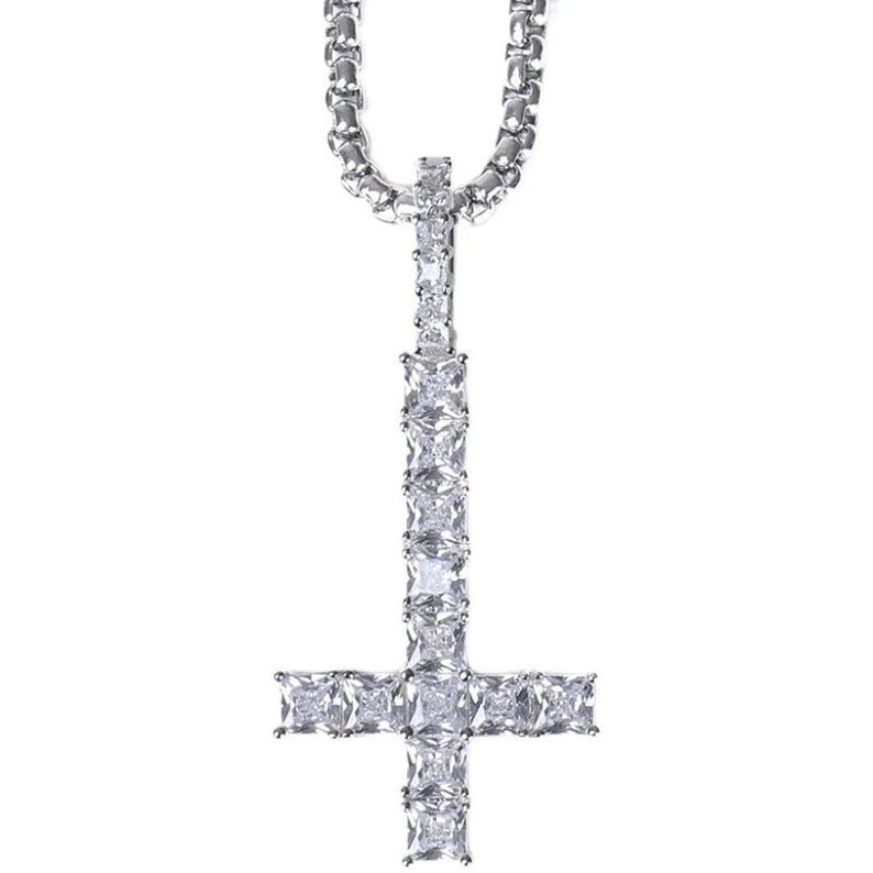 Opium Upside Down Cross Necklace / Rick Owens / Vivienne Westwood / Y2k ...