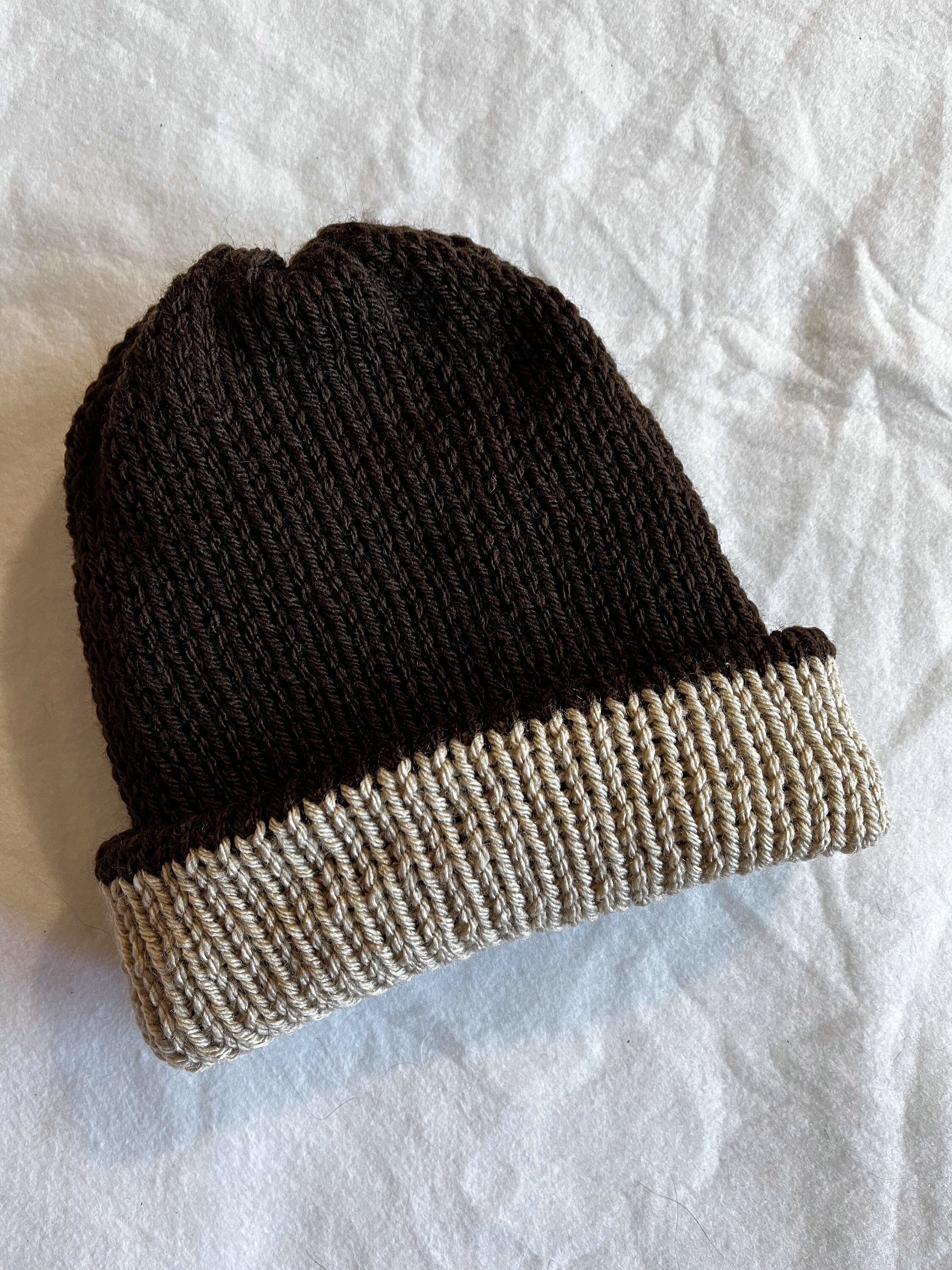 Handmade Reversible Knit Beanie: Dual-sided Acrylic Winter Hat - Etsy