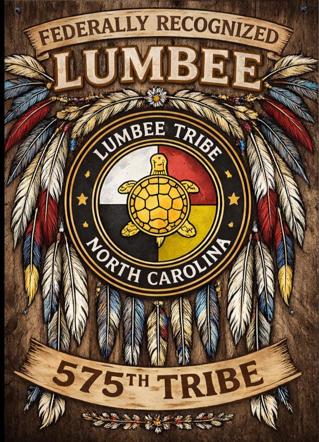Federally Recognized Lumbee Tribe Garden Flag | Lumbee 575 North ...