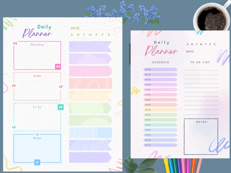 5 Weekly Planner Printable | Daily Planner | Printable Planner ...