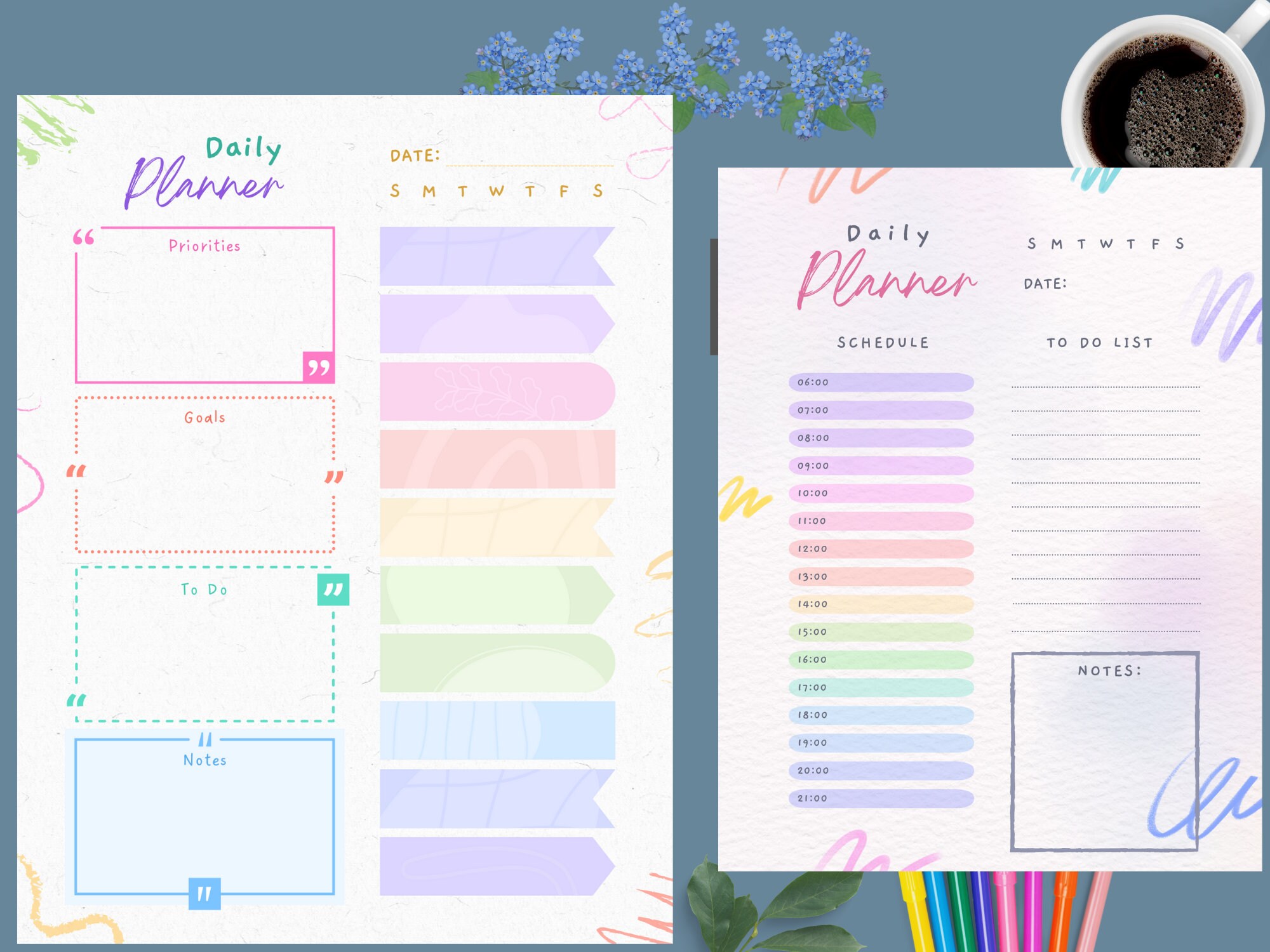 5 Weekly Planner Printable | Daily Planner | Printable Planner ...