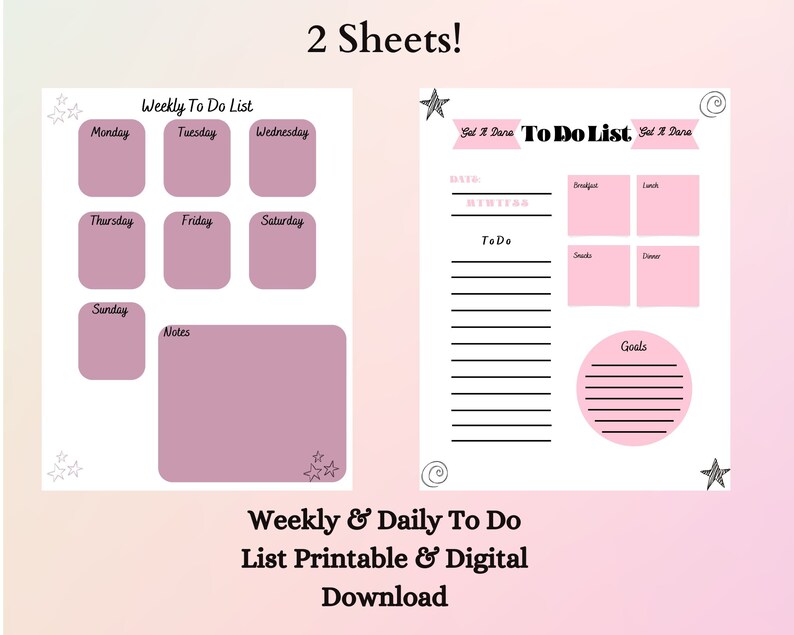 Weekly & Daily to Do List! - Etsy