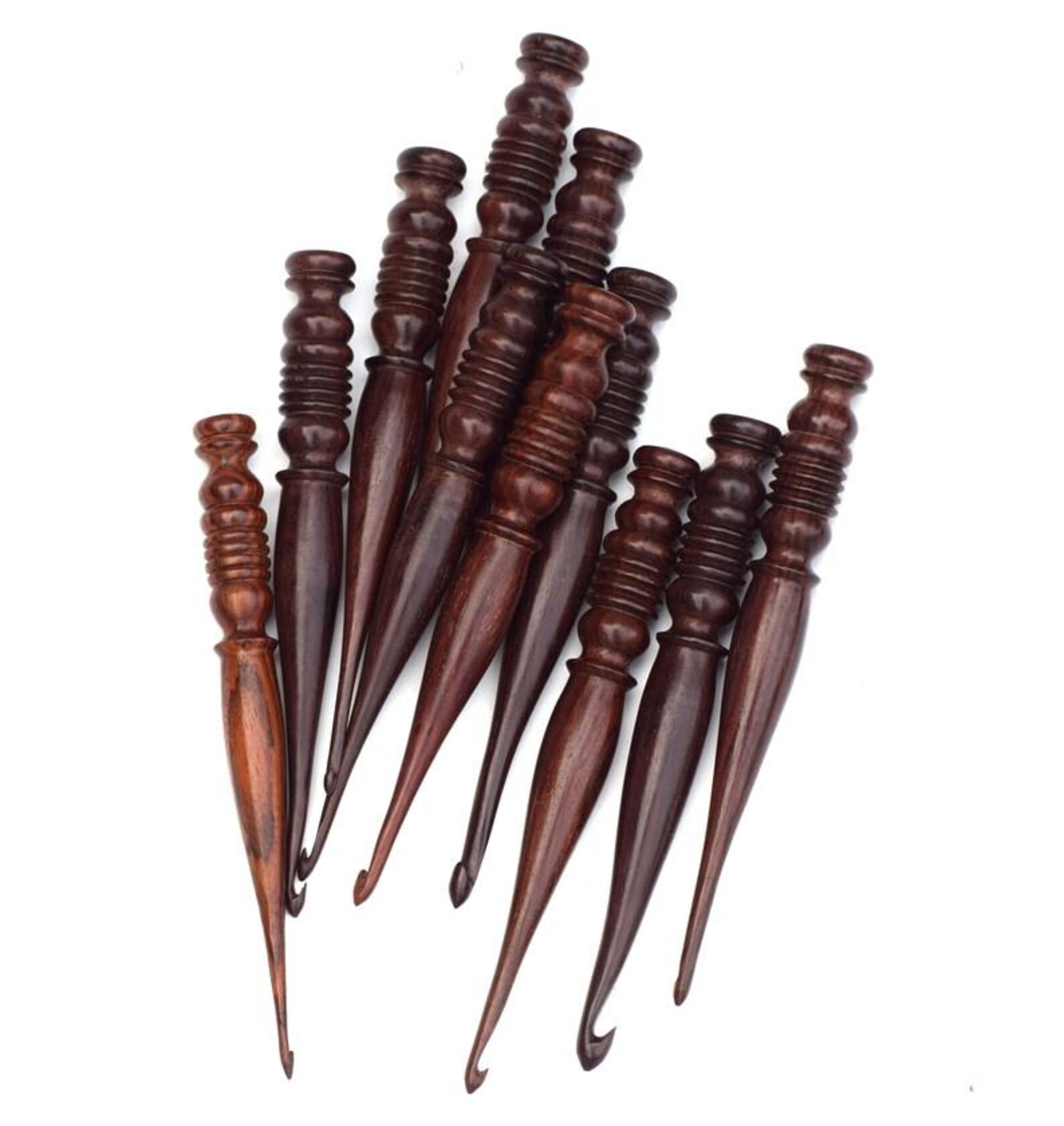 Ergonomic Crochet Hooks for Arthritic Hands, Wooden Crochet Hooks Set ...