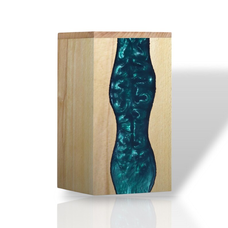 Handcrafted Beechwood Resin Urn Box: Personalized Memorial Keepsake - Etsy