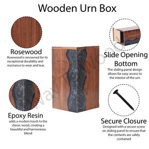 Wooden Urn Box for Human Ashes Adult Male/female Handmade Urn |custom ...