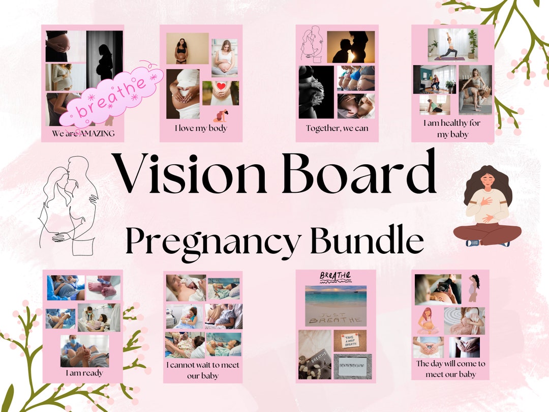 Vision Board Printables, Positive Birth Affirmations, Vision Board Kit ...