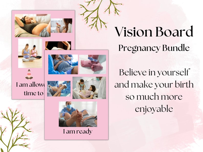 Vision Board Printables, Positive Birth Affirmations, Vision Board Kit ...