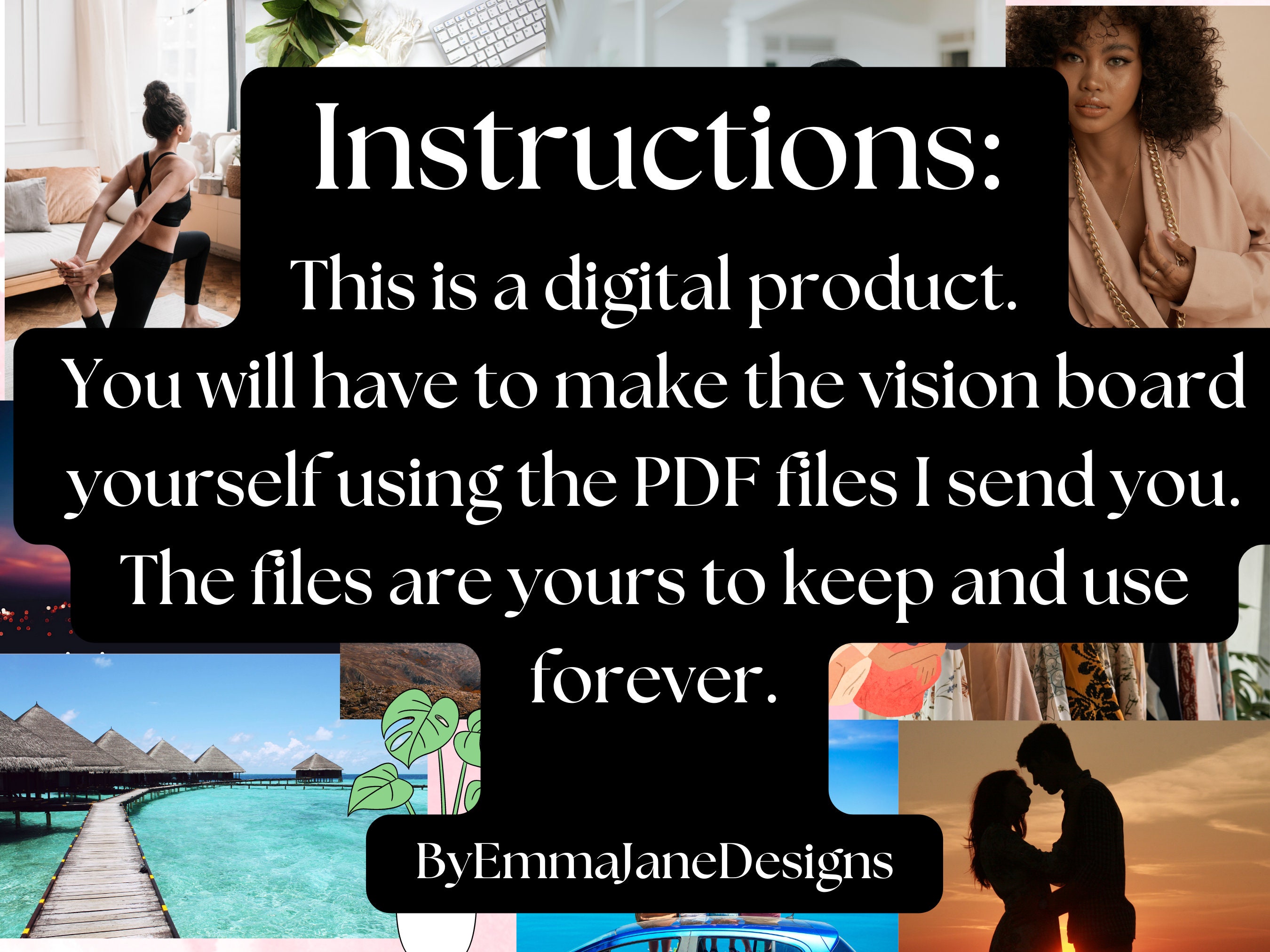 Custom Vision Board Kit, Vision Boards, Personalised Vision Board ...