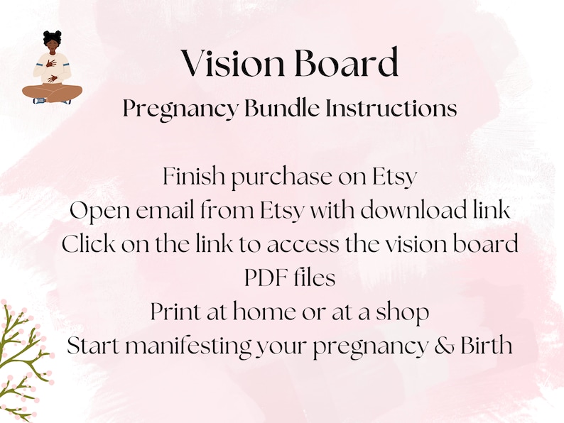 Vision Board Printables, Positive Birth Affirmations, Vision Board Kit ...