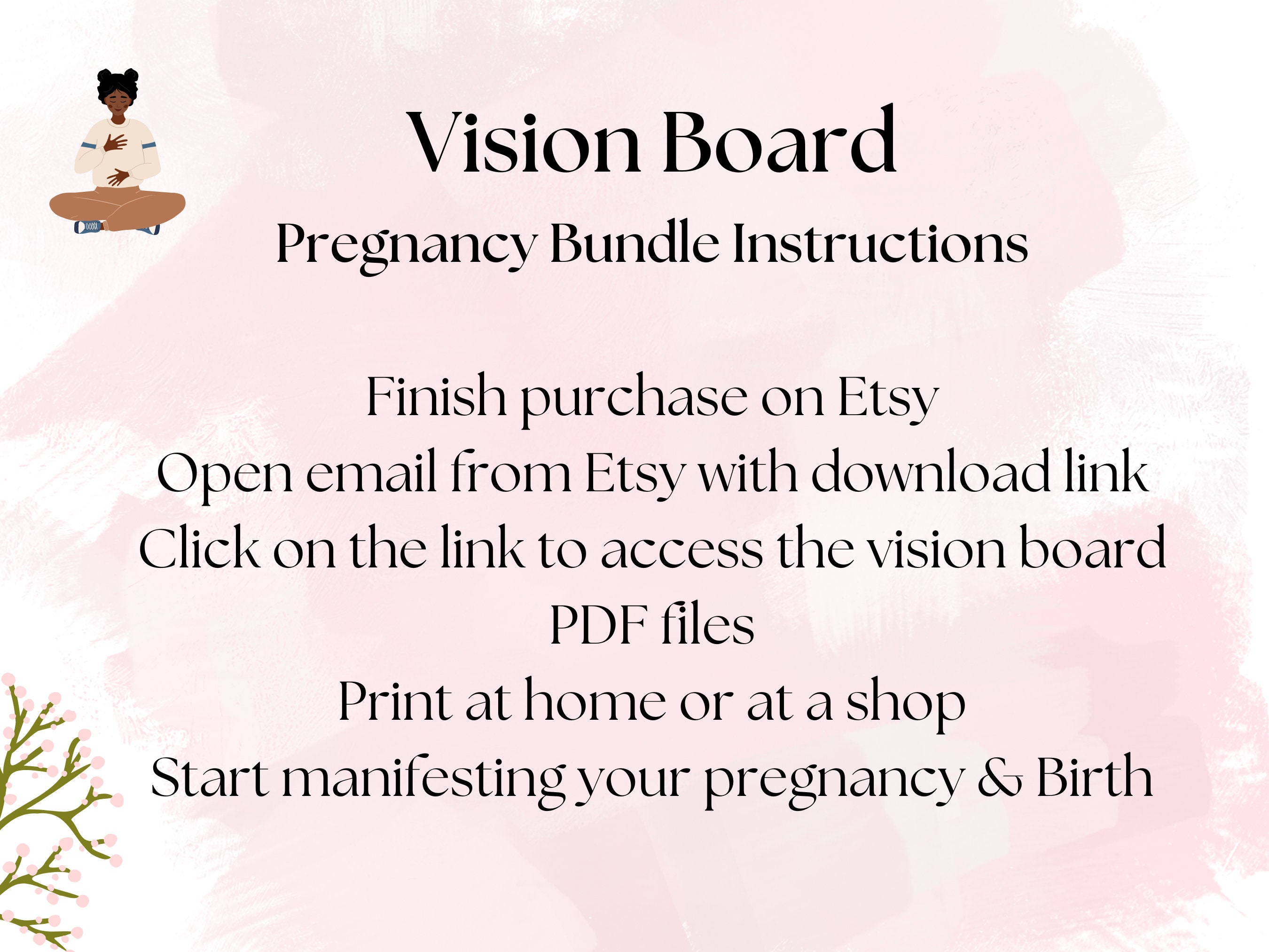Vision Board Printables, Positive Birth Affirmations, Vision Board Kit ...
