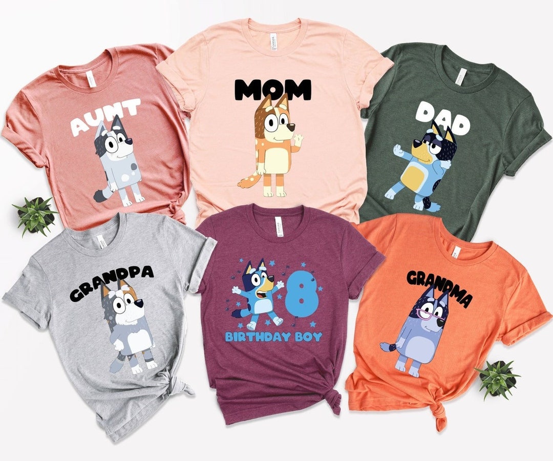 Bluey Family Shirts Bluey Birthday Tees Bluey Theme T - Etsy