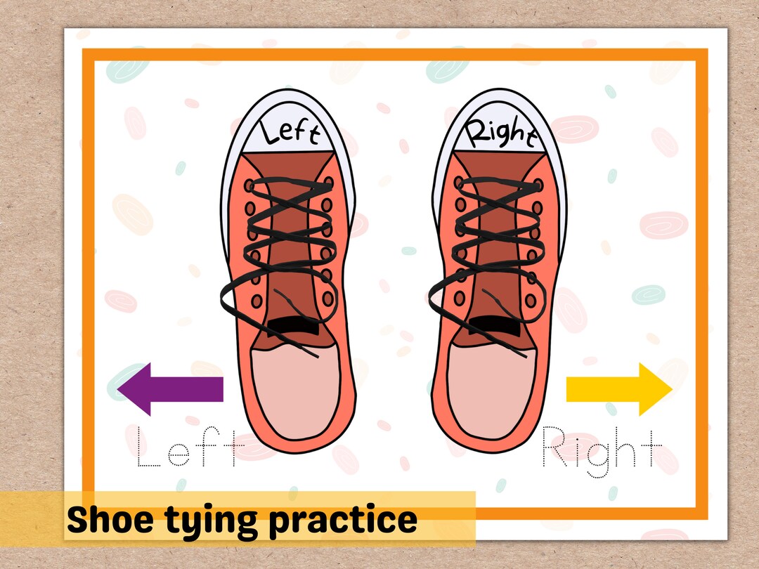 Shoe Tying Practice for Kids, Fine Motor Skills Preschool Printables ...