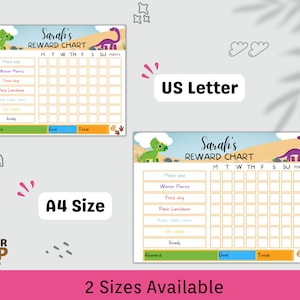 Editable Dinosaur Reward Chart, Printable Space Behavior Chart, Daily ...