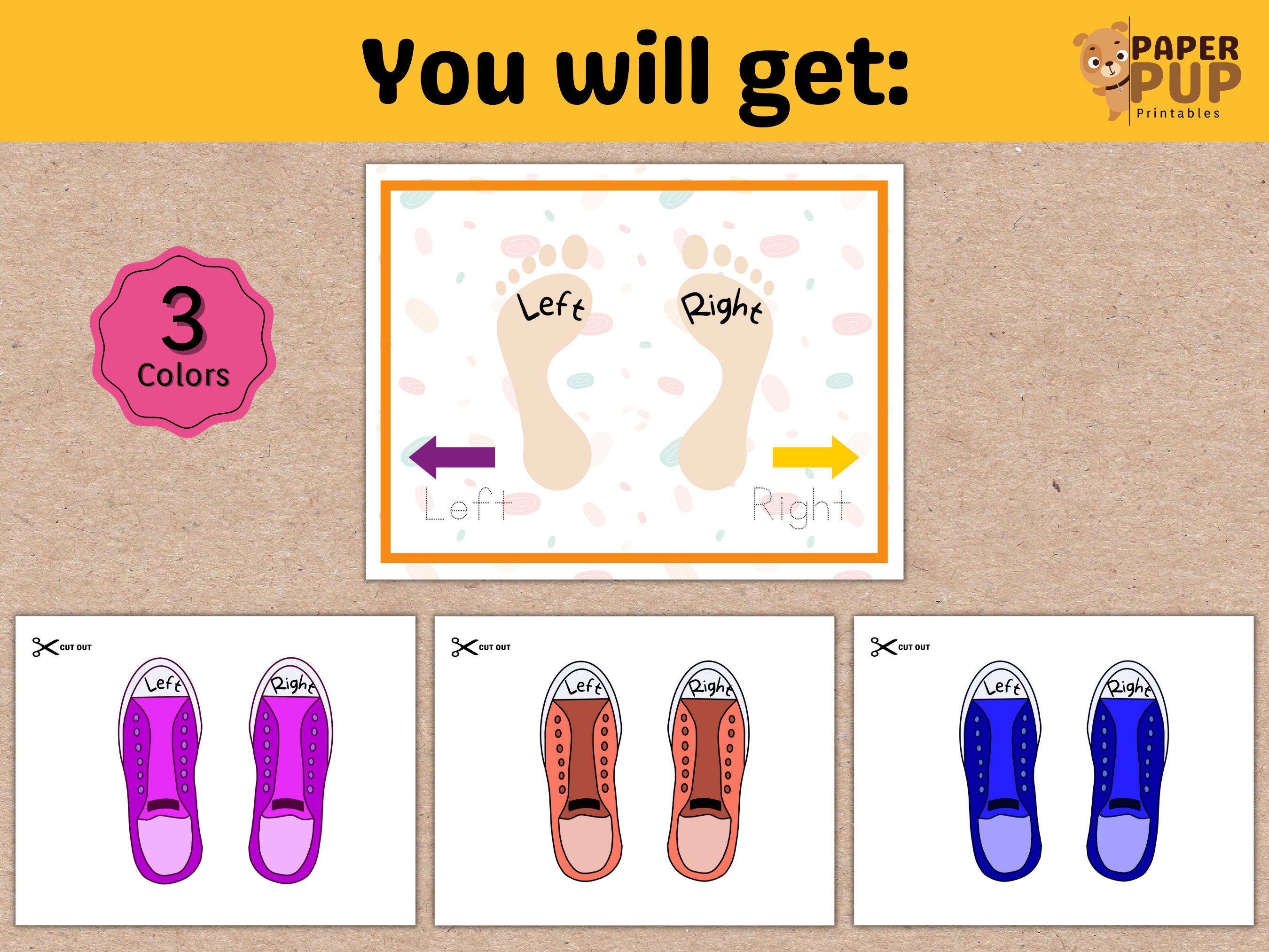 Shoe Tying Practice for Kids, Fine Motor Skills Preschool Printables ...