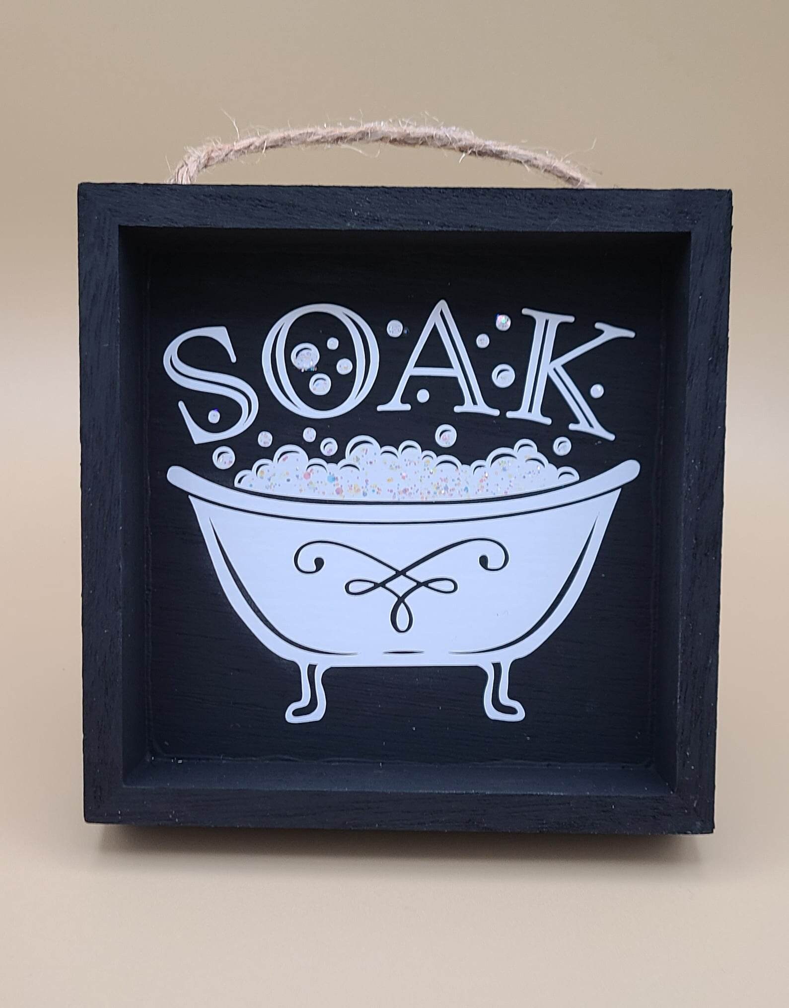 5x5, Wooden, Shadow Box, Black, White, Wall Decor, Hanging Frame, Funny ...