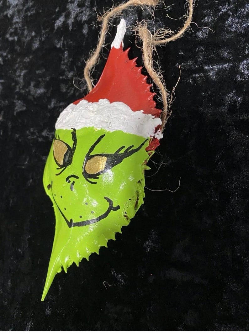 Grinch Crab Shell Ornament-louisiana - Etsy