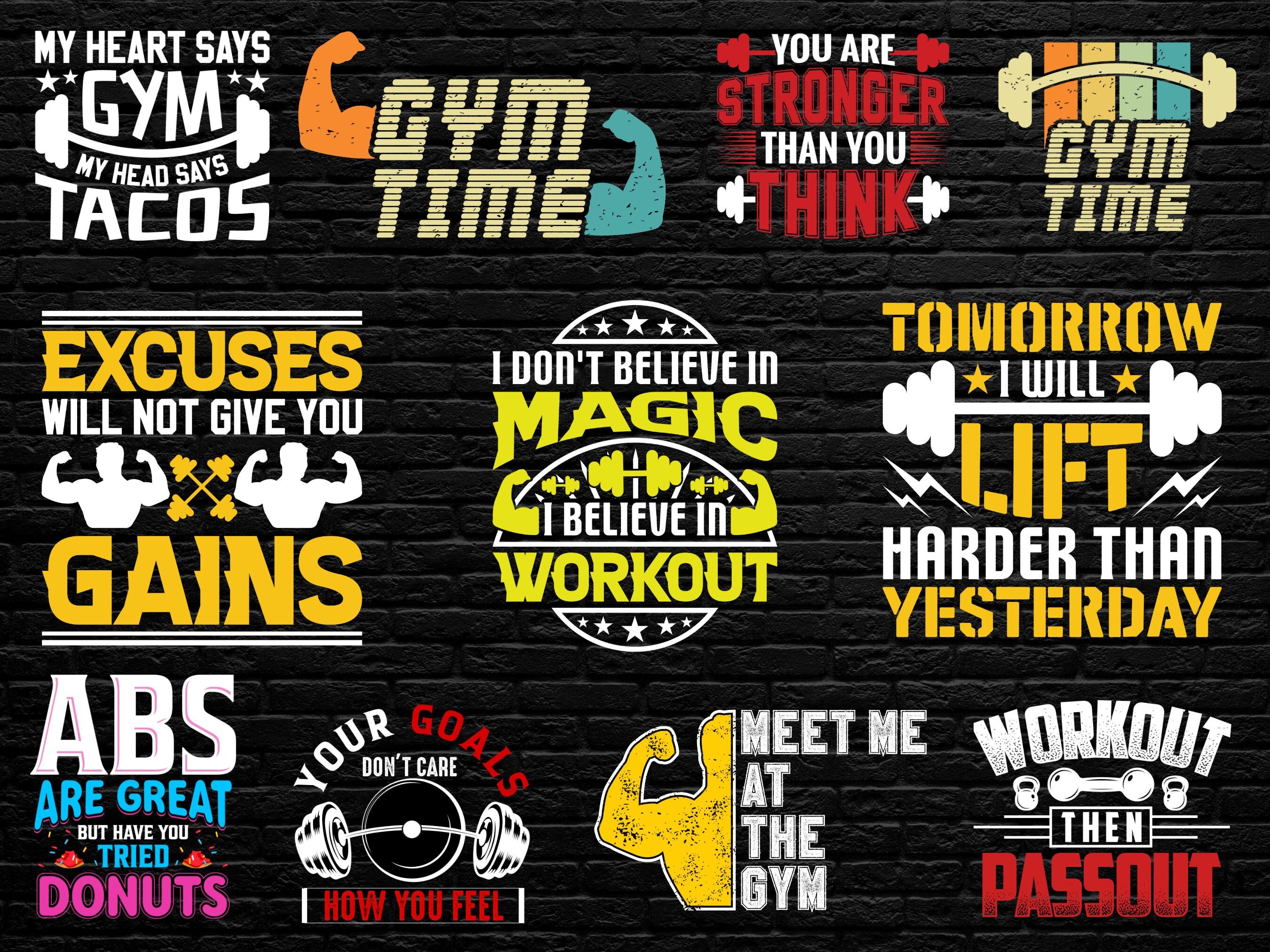 Workout SVG Bundle Gym Svg Bundle Motivational Svg Fitness - Etsy