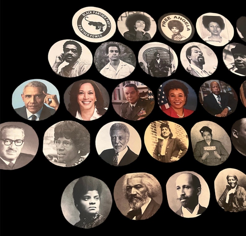 Civil Rights/political African American Icons - Pinback Button - Etsy
