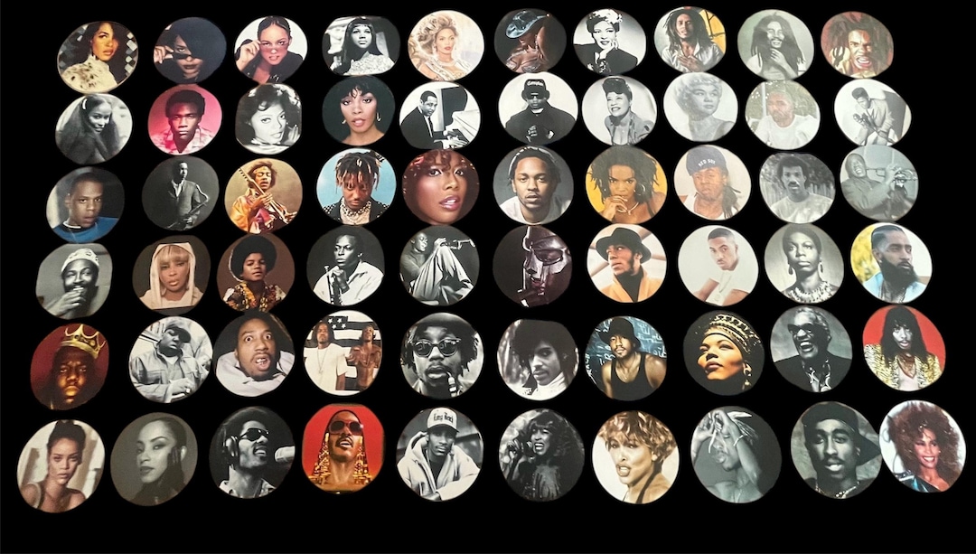 Musicians African American Icons - Pinback Buttons - Etsy