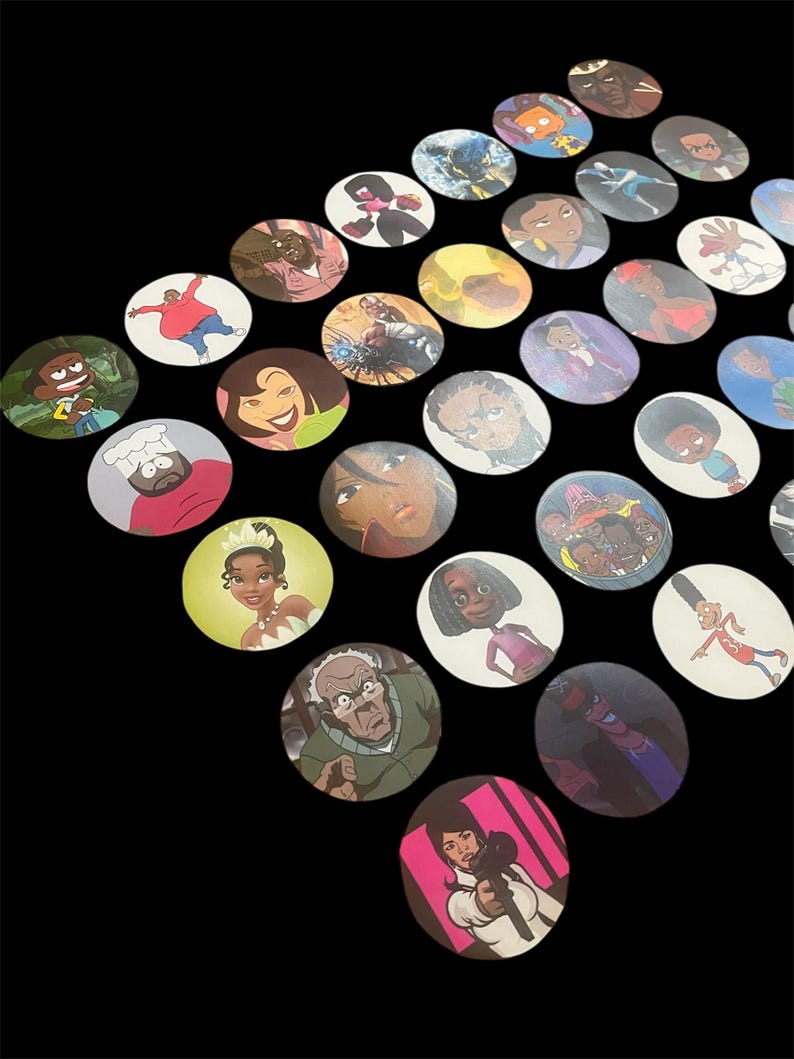 Cartoon Character African American Icons Pinback Button - Etsy