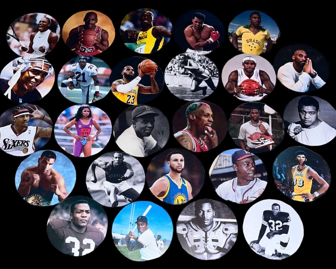 Athletes African American Icons Pinback Button - Etsy