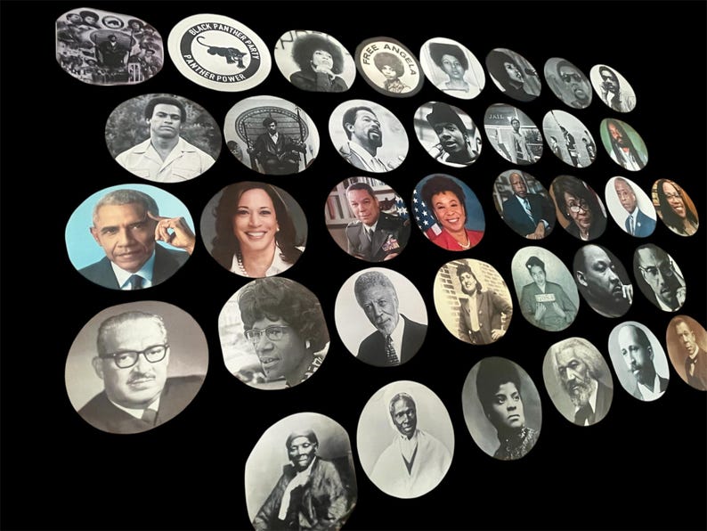 Civil Rights/political African American Icons - Pinback Button - Etsy