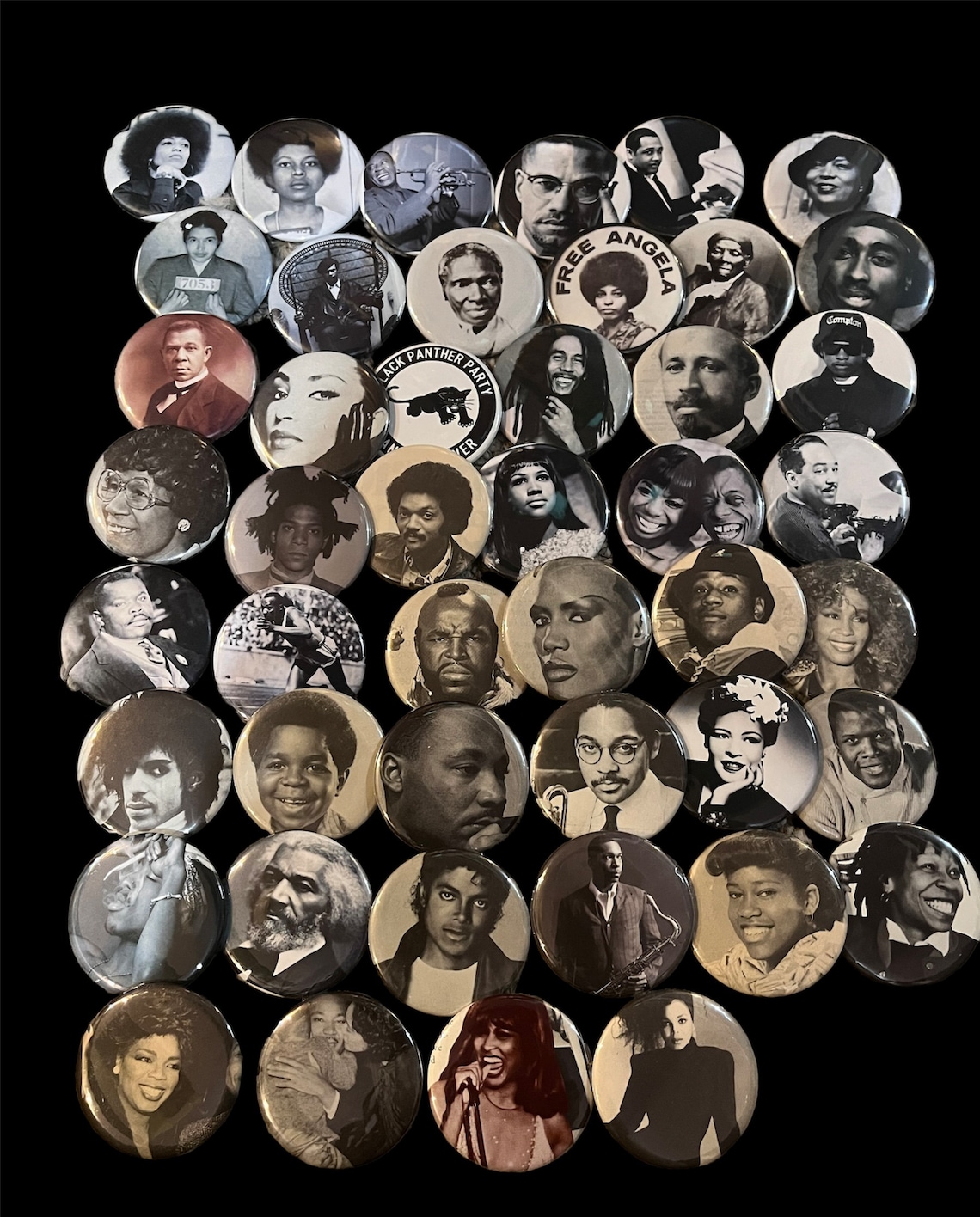 African American Icons Pinback Buttons - Etsy