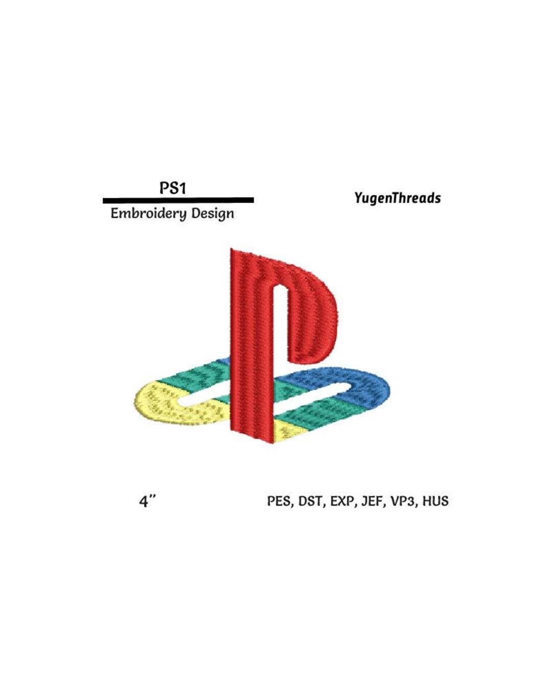 PS1 Embroidery Design, Video Game Logo (digital Download) - Etsy